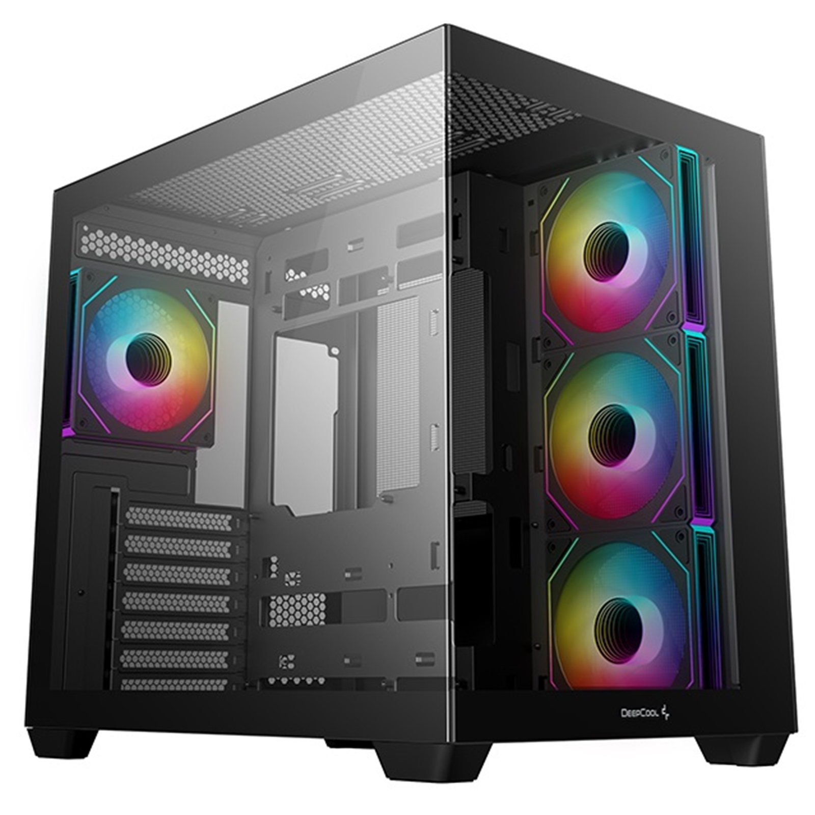 DeepCool CG530 4F Mid-Tower Case with Tempered Glass Panels, 4 Pre ...